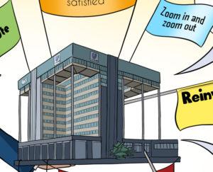 Studio Sabine - Illustraties & Ontwerp | Cartoon afscheid collega Unilever