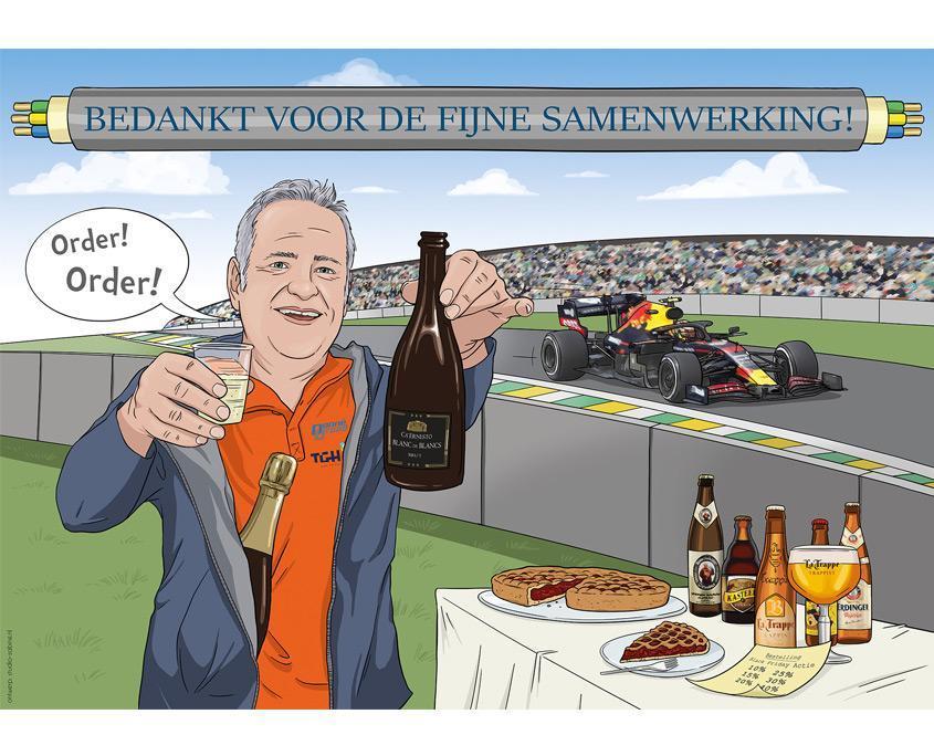 Studio Sabine - Illustraties & Ontwerp | Afscheidscartoon THG